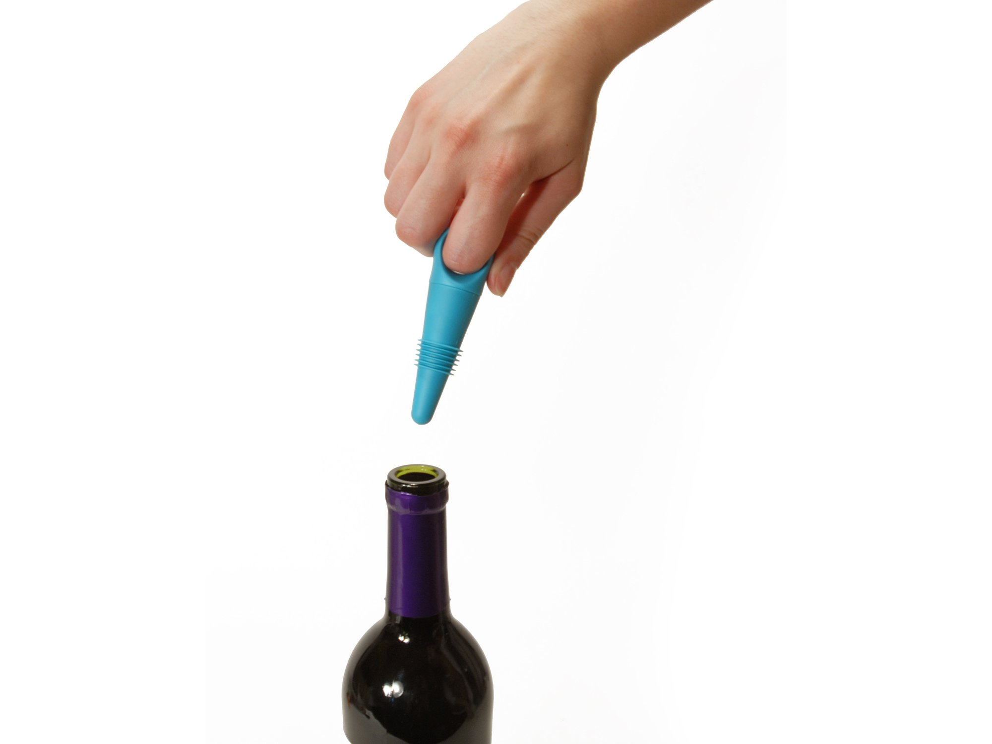Metrokane Houdini Wine Bottle Stoppers - Set of 4 Assorted Colors