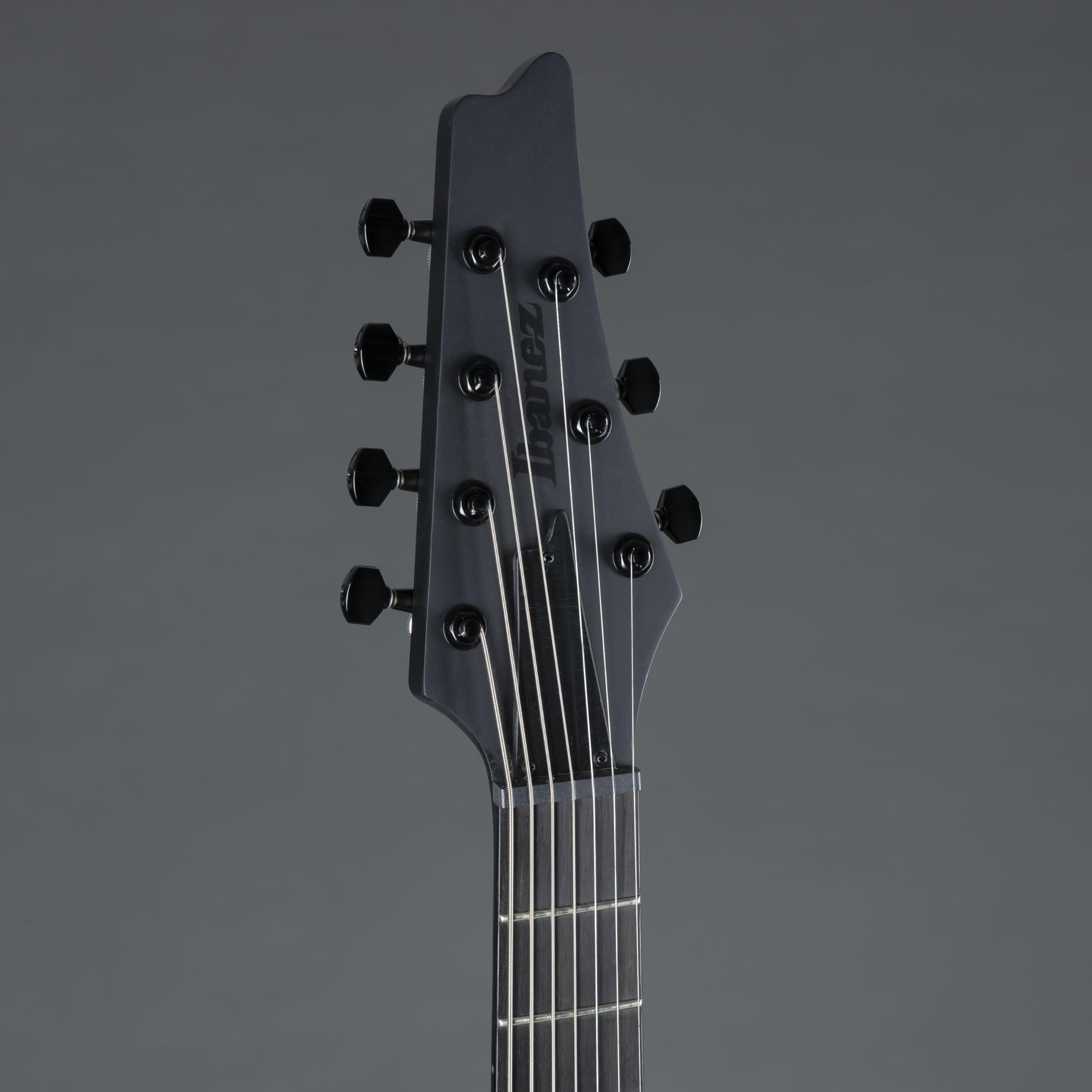 Ibanez ICTB721 Iceman Iron Label 7-String Electric Guitar, Black Flat w/Bag