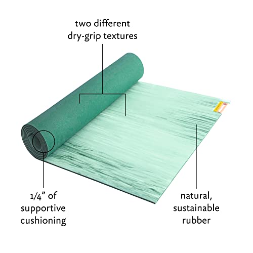 Hugger Mugger Para Rubber Yoga Mat – Alpine - Natural Rubber, Great for Slippery Hands and Feet, Dual Sided, Extra Cushion, Yoga Teacher Favorite