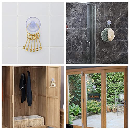 Zorfeter 40 Pcs 0.78 Inch Mini Clear Suction Cups Without Hooks Without Holes, Transparent Plastic Sucker Pads for Festival Decoration Wall Glass Home