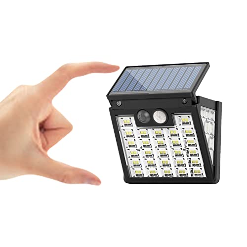 Qiopertar Solar Street Light, IP65 Waterproof Outdoor Solar Powered Street Lights Dusk to Dawning with Motion Sensor LED Floods Light for Parking Lot, Drive-Way