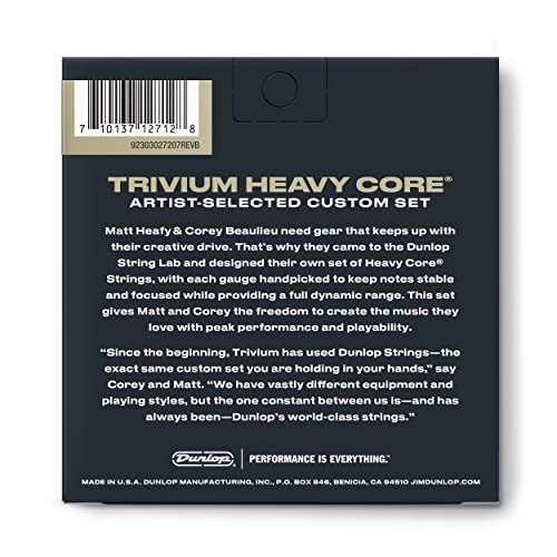 JIM DUNLOP Heavy Core Trivium Guitar Strings 10/63-7/Set (TVMN10637)