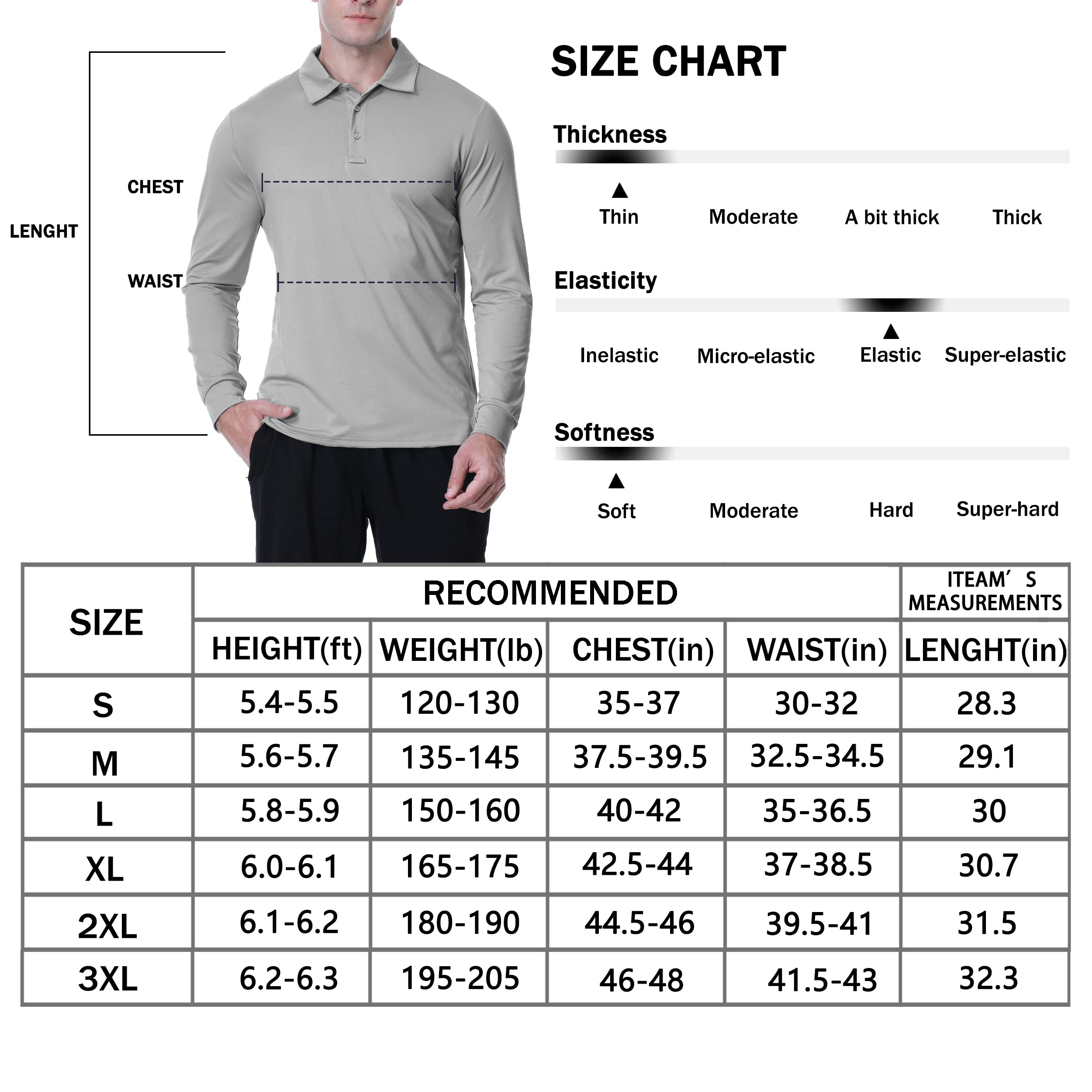 JIM LEAGUE Men's Golf Shirts Polo