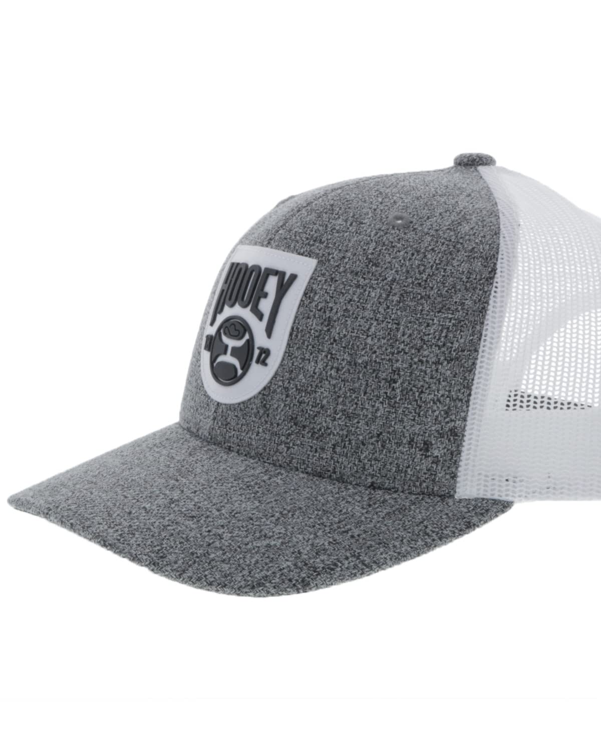 HOOEY Men's Bronx Adjustable Snapback Mesh Trucker Back Hat (Grey)