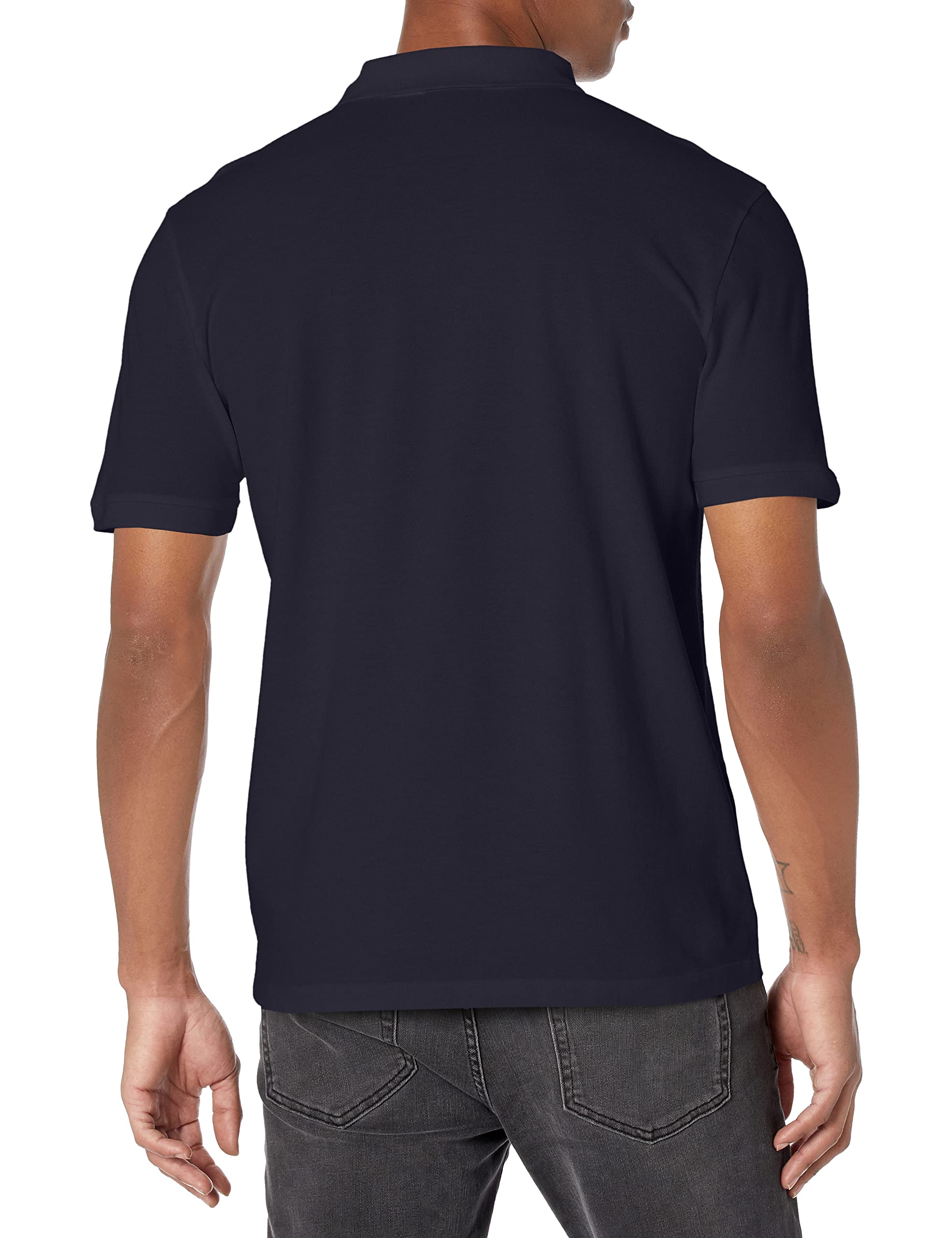 HUGO Boss Men's Short Sleeve Big Logo Polo T-Shirt, Dark Blue, XXL