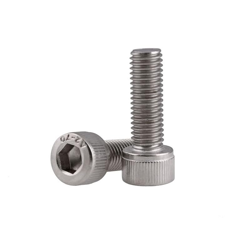 Hexagon Socket Screws 304 Stainless Steel Hexagon Socket Head Screw Extended Cylindrical Head Cup Head Bolt Fastener (Size : M5*12 5pcs)