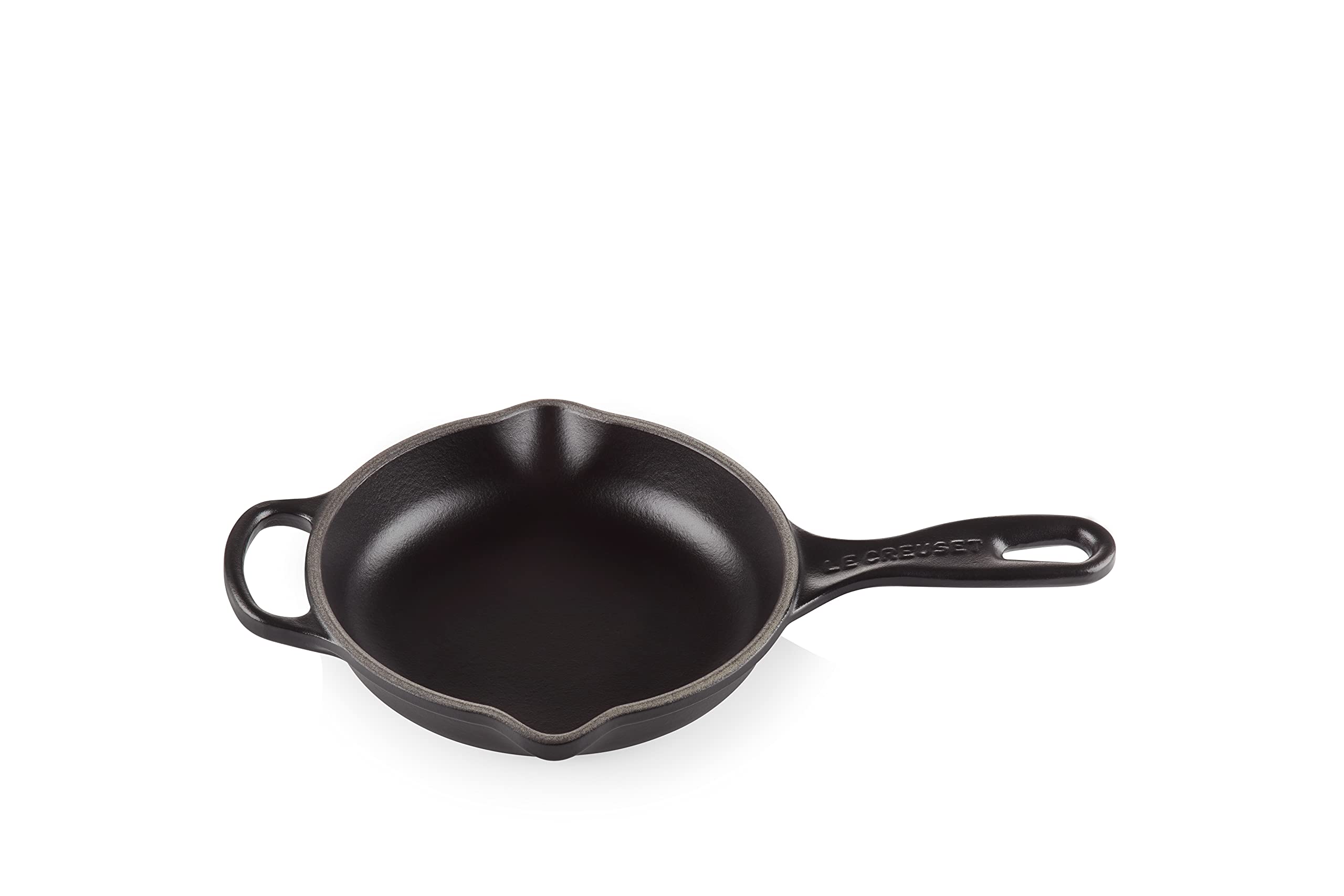 Le Creuset Enameled Cast Iron Signature Iron Handle Skillet, 6.33" (1/2 qt.), Licorice