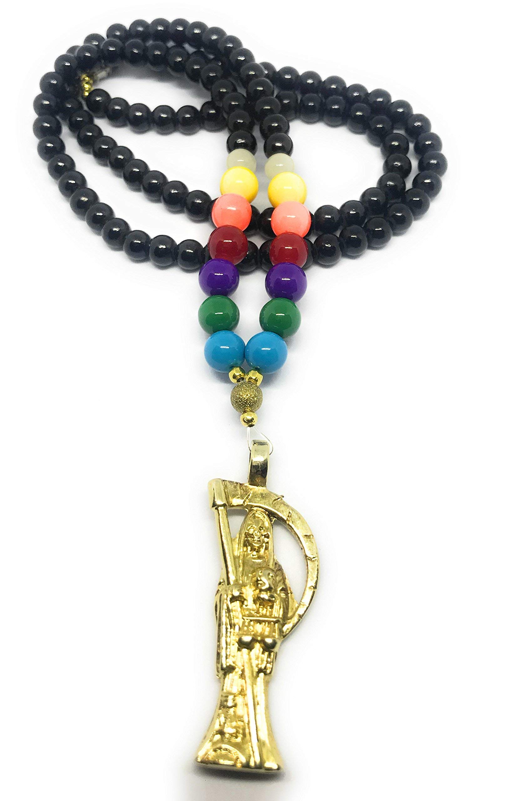 Holy Death?s 7 Powers Rosary. Rosario 7 potencias de la Santa Muerte.