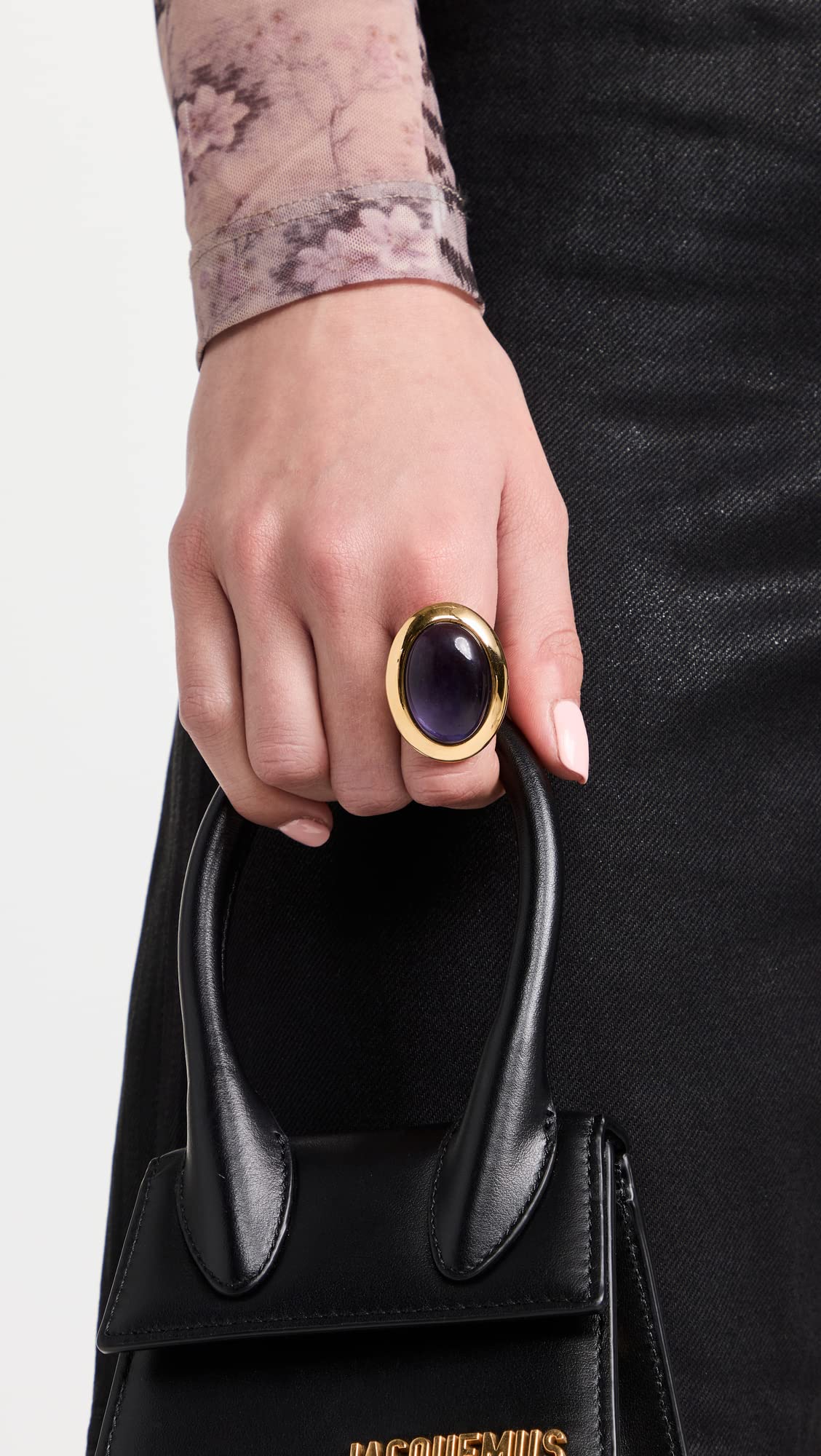 Lele Sadoughi Women's Bezel Jewel Cocktail Ring, Byzantium, Purple, One Size