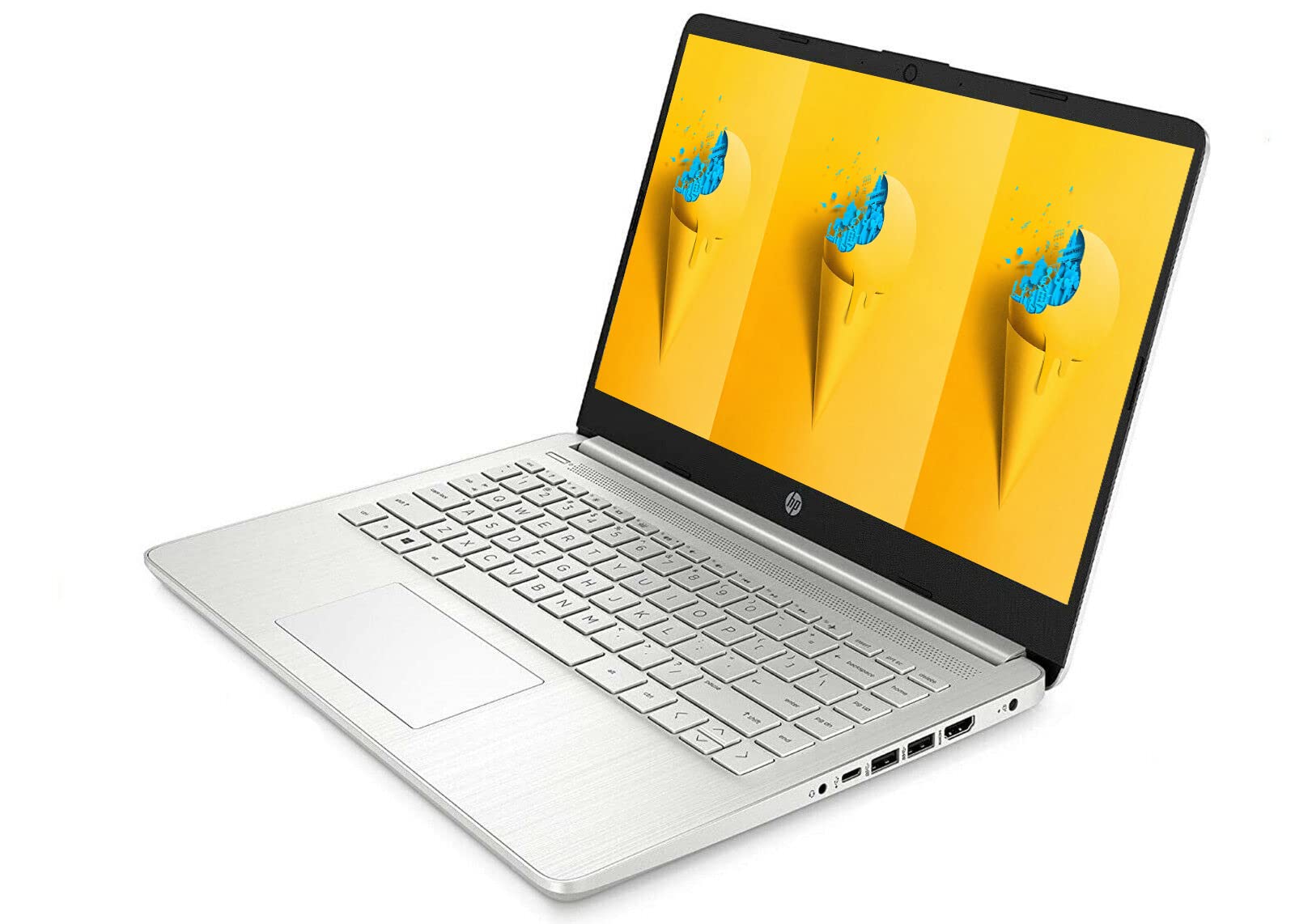 HP 14 inch FHD Laptop for Student and Business, AMD Ryzen 3 3250U, 8GB RAM, 256GB SSD, Webcam, 1920 x 1080 Resolution, Bluetooth, Fast Charge, Windows 11 Home, Fast Charge, with 5ave Mousepad