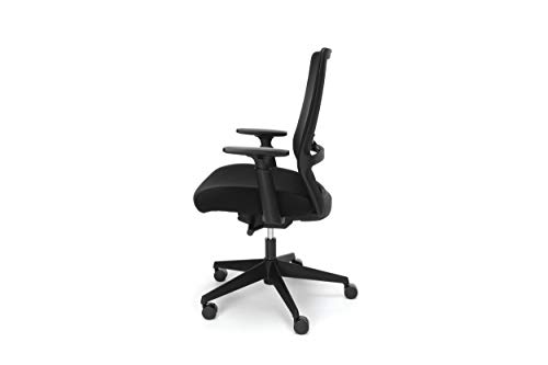 HON Basyx Biometryx Commercial-Grade Fabric Upholstered Task Chair, Black