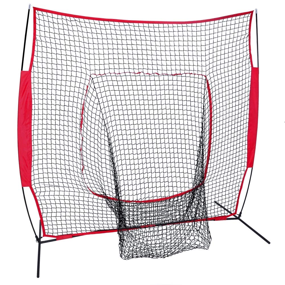 Hype 7x7Ft Bow Frame Baseball Softball Teeball Practice Batting Training Net W Bag