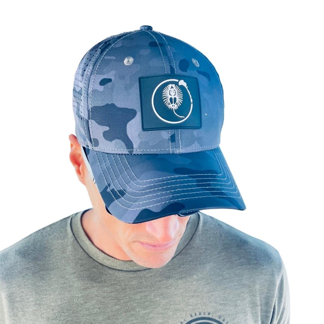 Kings of Sting - Weatherproof Premium Epic Day Surf Cap - Black Camo - Trucker Style Baseball Hat Made for The Water