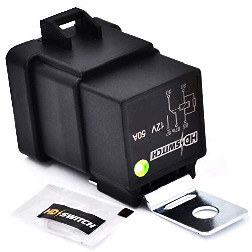 HD Switch 12V 50A Upgrade Waterproof Relay Replaces John Deere Hella 4RD 931 410, 4RD 931 410-08 007794301 H41410081 933332201 w/LED Indicator Upgrade & Free Dielectric Grease