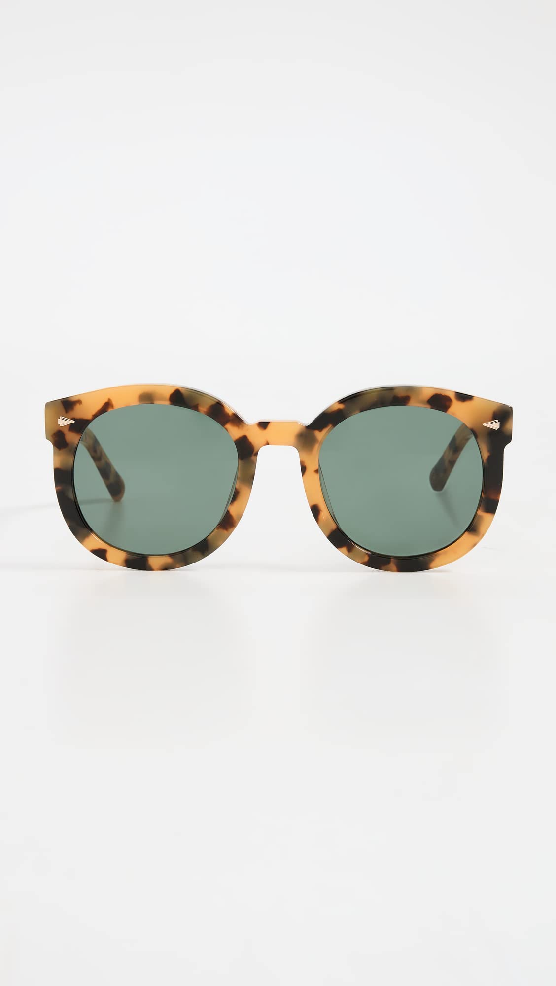 Karen Walker Women's Super Duper Strength 22 B Sunglasses, Tort, Brown, Print, One Size