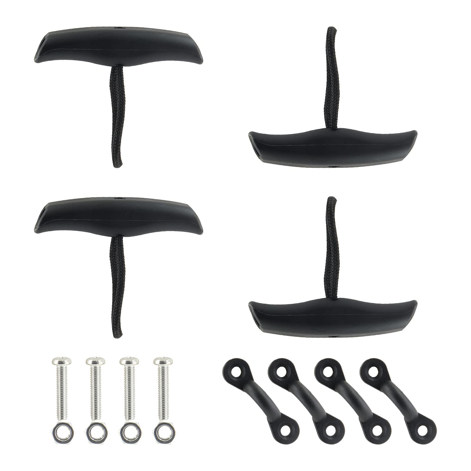 Jiozermi 4 Pack Kayak Carry Handle, Kayak Pull Handle, Kayak Handles Replacement, T-Handle with Cord and Pad Eyes, Kayak Accessories
