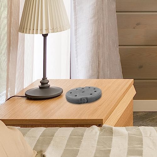 Homoyoyo Black nightstand Counterweight lamp Holder Chassis Desktop Lamp Base Plate Parts Rack Round Floor Lamp Base tie Table Lamps Iron Table River Sand Floor lamp Chassis