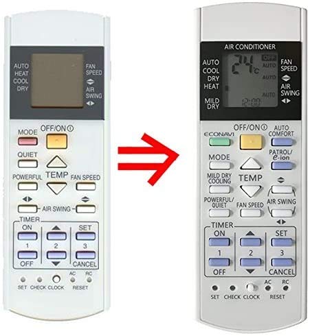 Home Appliances Inc Of ShenZhen Replacement for Panasonic Air Conditioner Remote Control A75C2913 CWA75C2913 (Display in Both Fahrenheit and Celsius)