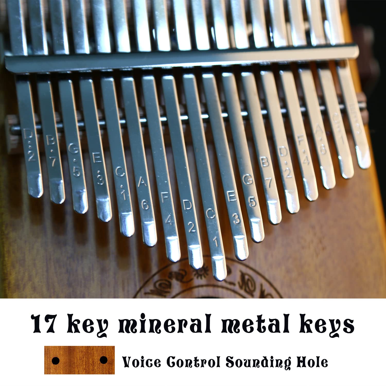 Kalimba Portable 17-key Thumb Piano, Easy to Learn Portable Instrument Present, Suitable for Adults, Children and Beginners