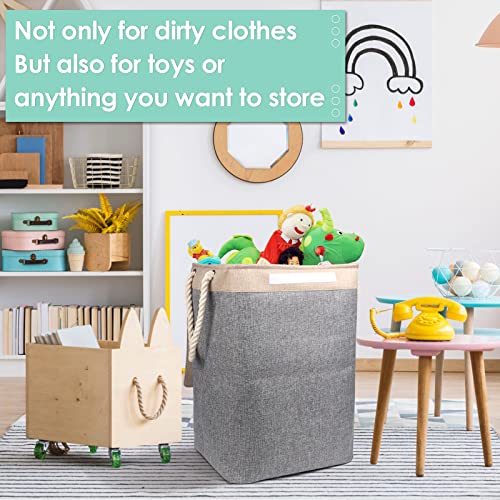 zzolee - Laundry Basket with Lid, Collapsible Laundry Hamper for Couple, with A Removable Mesh Bag, Holds Up to A Week's Worth of Clothes