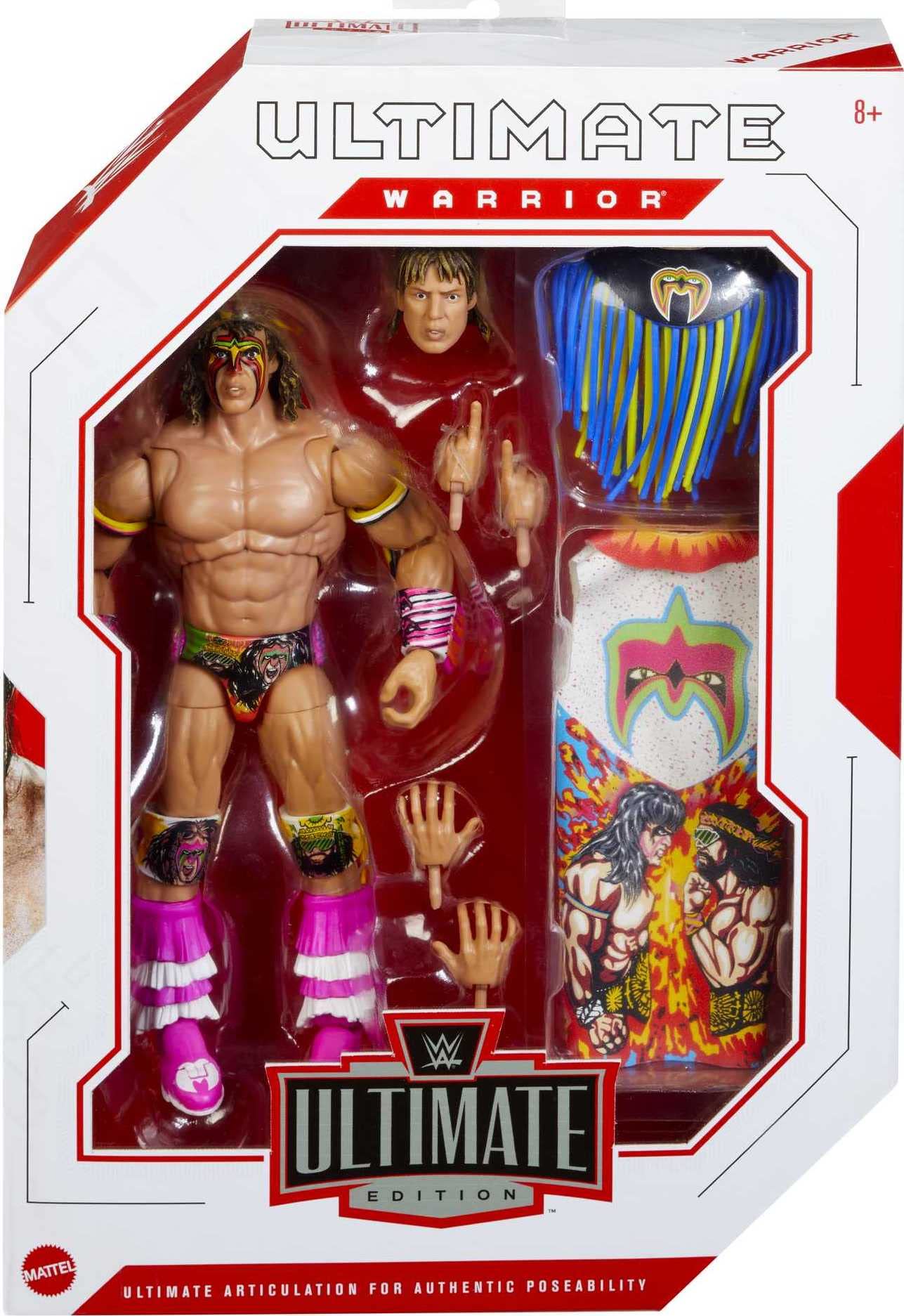 Mattel WWE Warrior Ultimate Edition Action Figure with Interchangeable Accessories, Articulation & Life-Like Detail, 6-inch