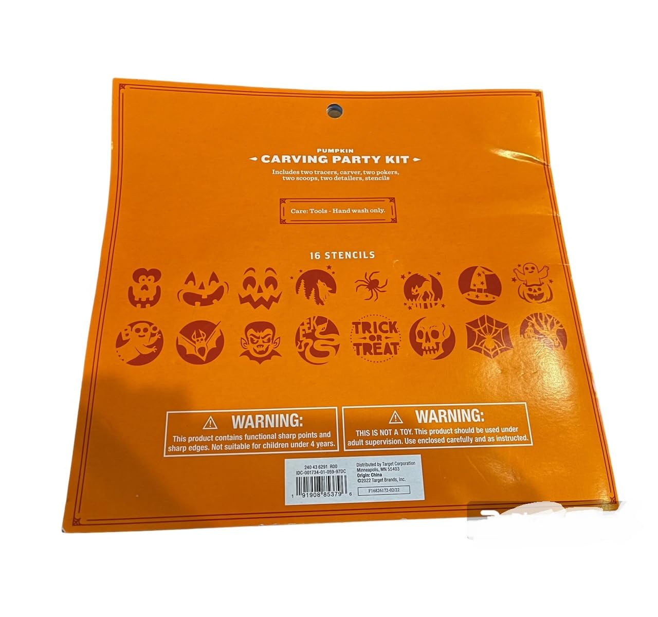 Pumpkin Carving Party Kit - 16 Stencils and 9 Tools
