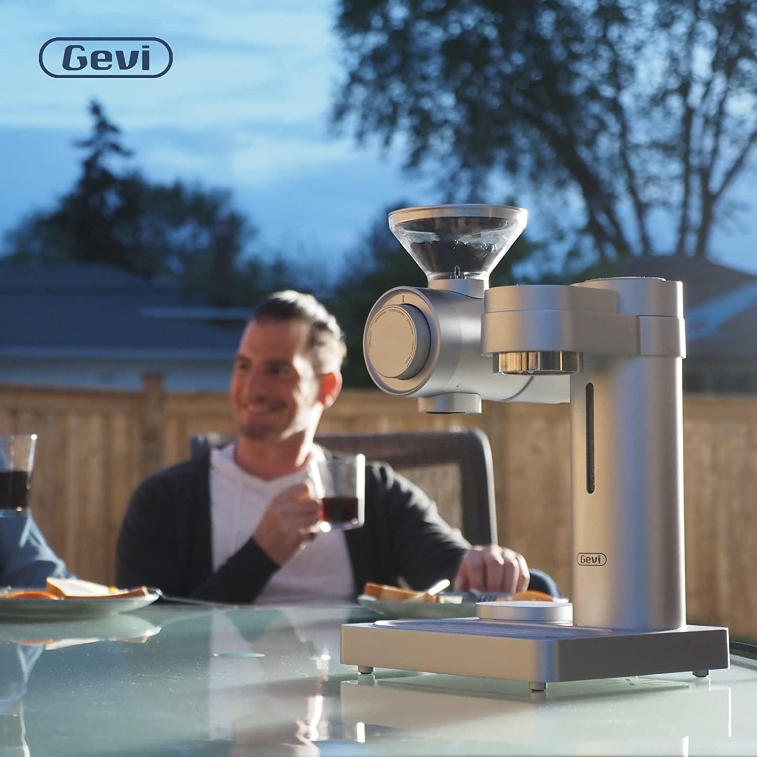 Gevi 4-10 Cups Smart Pour over Coffee Machine with Grinder Built In, Fast Heating Brewer 51 Step Grind Setting, Automatic Barista Mode, Custom Recipes, Descaling Function, Automatic Coffee Machine
