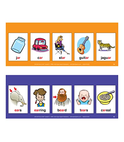 Super Duper Publications | Turn & Talk Vocalic R Flipbook| Prevocalic and Vocalic R in Words, Phrases, and Sentences | Speech Therapy - Articulation | Educational Learning Resource for Children
