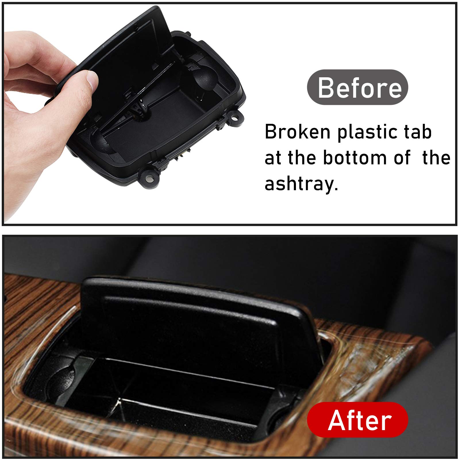 Jaronx for BMW Center Console Ashtray Replacement, Ashtray Case for BMW 5 Series F10 F11 520i 523i 525i 528i 530d 535i-Replace for 51169206347 (Ashtray Insert NOT Included)
