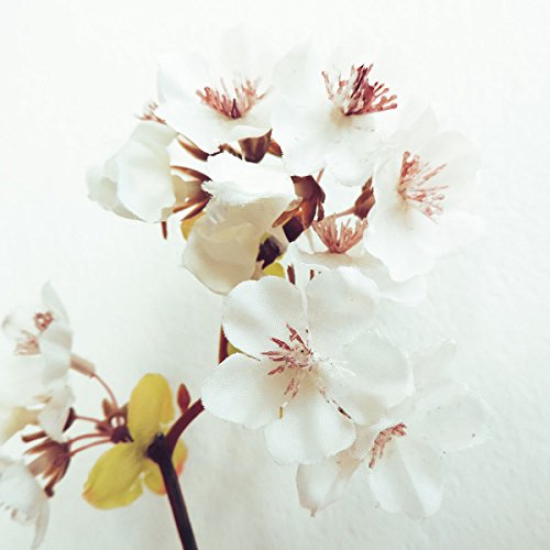 Yinhua 39 Inch Artificial Cherry Blossom Branches Flowers Stems Silk Tall Fake Flower Arrangements for Home Wedding (Cherry Blossom, Pack of 3)