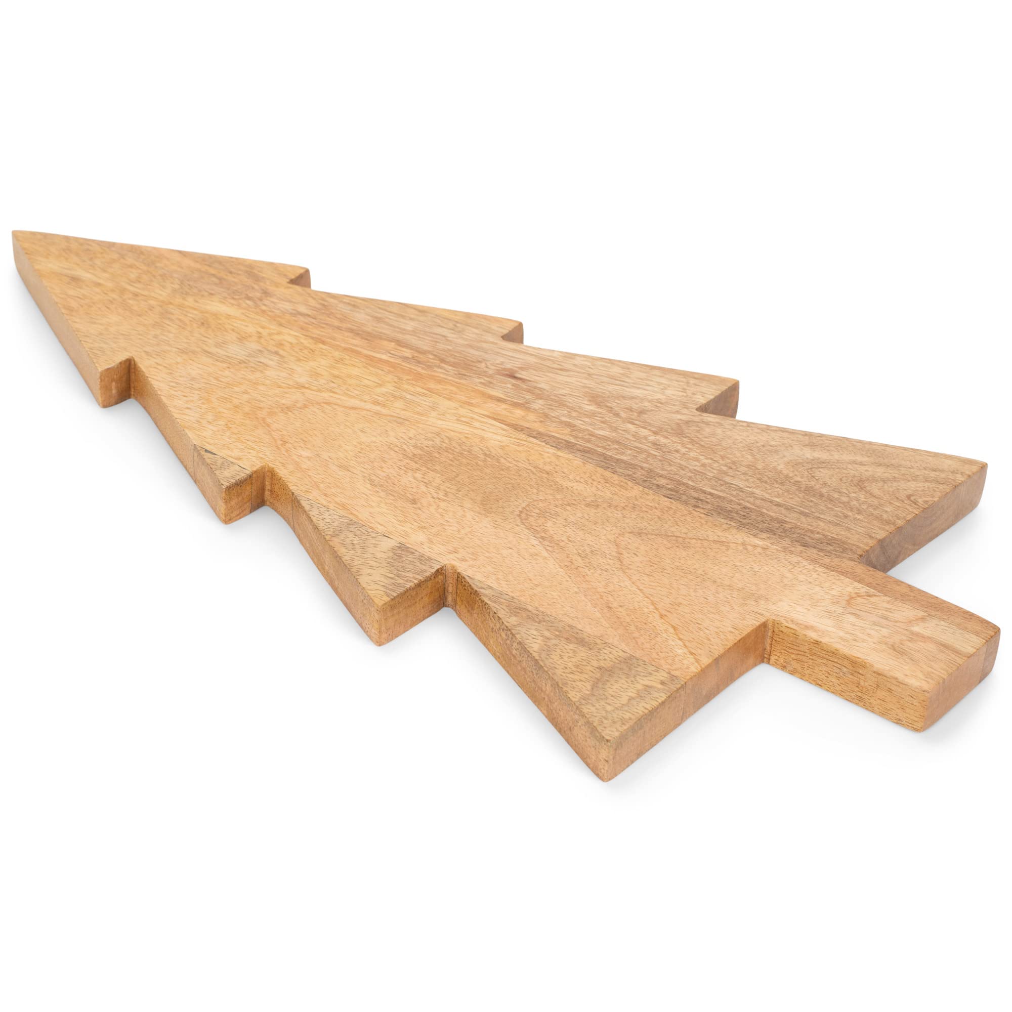 Mary Square Natural Brown Christmas Tree 15 x 7.5 Mango Wood Christmas Cheese Cutting Board
