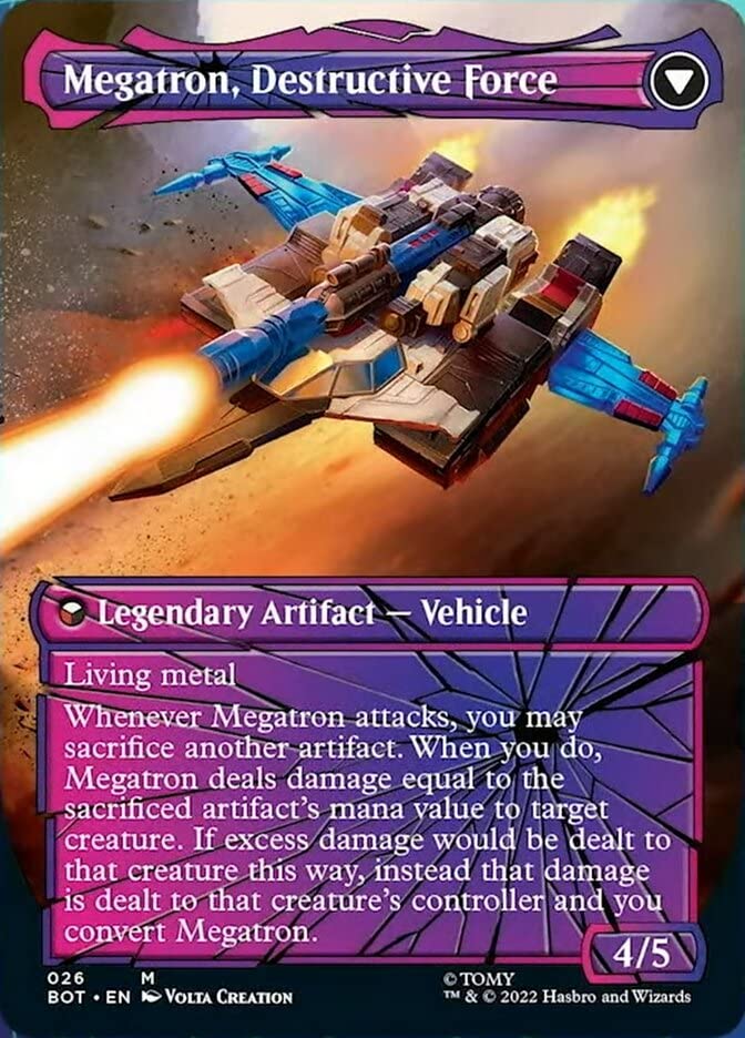 Magic The Gathering - Megatron, Tyrant // Megatron, Destructive Force (026) - Shattered Glass - Transformers
