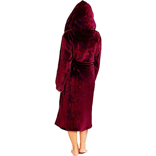 JJHAEVDY Women Soft Plush Robes Hood Personalized Fleece Robe for Women - Long Fluffy Spa Bathrobes Warm Plush Bathrobe