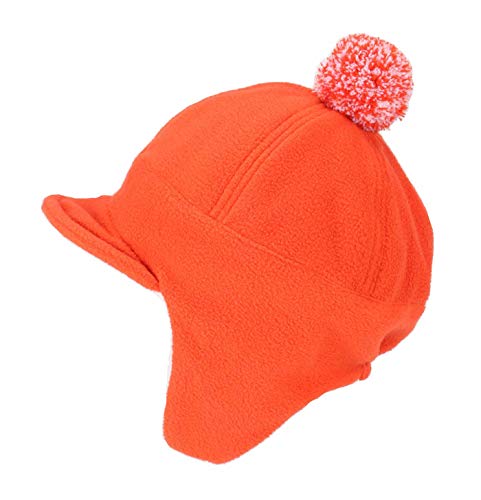 Home Prefer Kids Toddler Earflap Hat with Visor Windproof Cold Weather Snow Ski Hat Fleece Winter Hat Orange M
