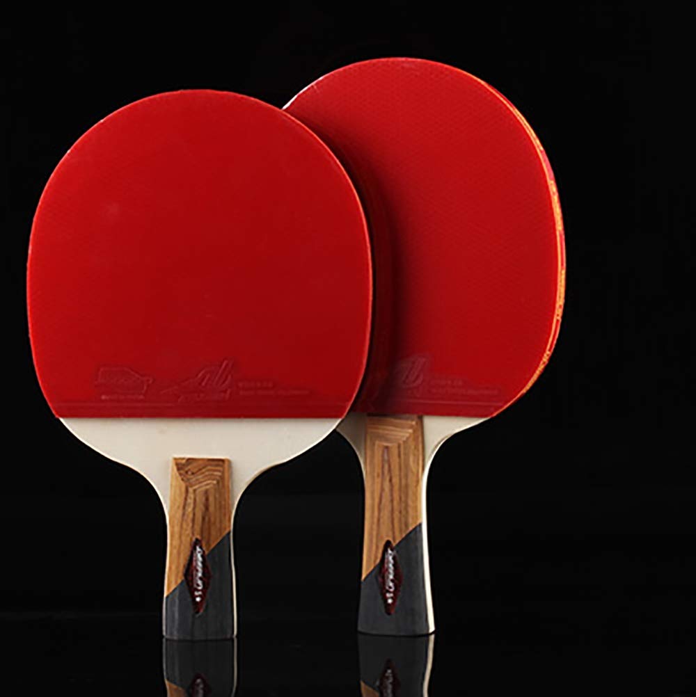Hewen-Ping Pong Set 5-Star Professional Durable Table Tennis Racket Table Tennis Bat Ping Pong Bat Set with 2 Rackets, 10 Balls Table Tennis Bat (Size : Short)