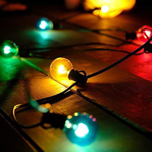 hhxiao String Lights 7.5m Led Colorful Bulb Globe String Lights 25pcs Courtyard Waterproof Lamp Glass Light Bulbs Wedding Home Garden Decor
