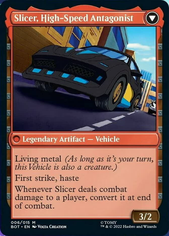 Magic: the Gathering - Slicer, Hired Muscle // Slicer, High-Speed Antagonist (006) - Foil - Transformers