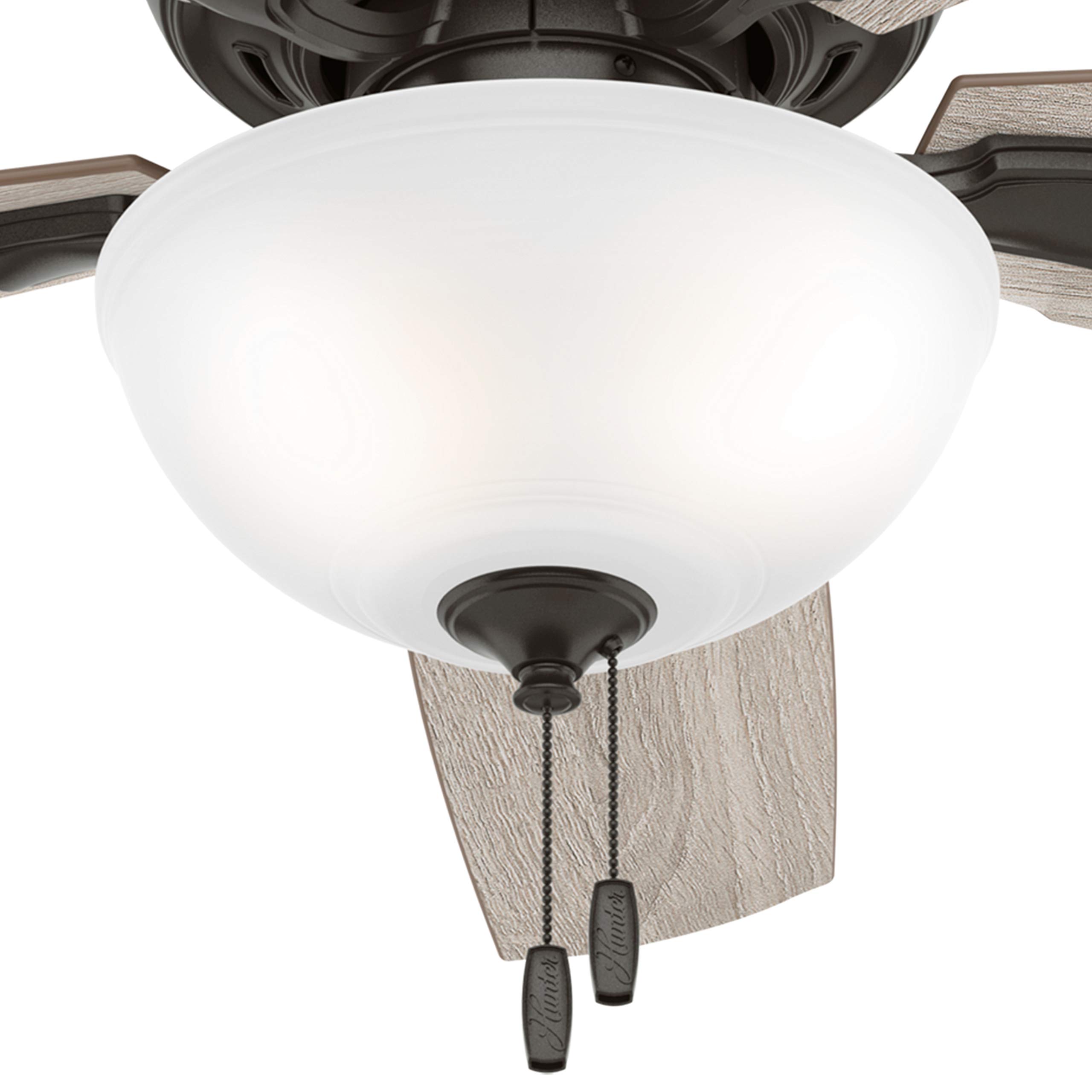 Hunter Fan 52 inch Casual Noble Bronze Finish Indoor Ceiling Fan with LED Lights (Renewed)