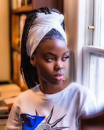 HOMELEX Head Wraps Turbans Stretch Jersey Knit Headwraps Wrap Turban Scarf Tie for Women