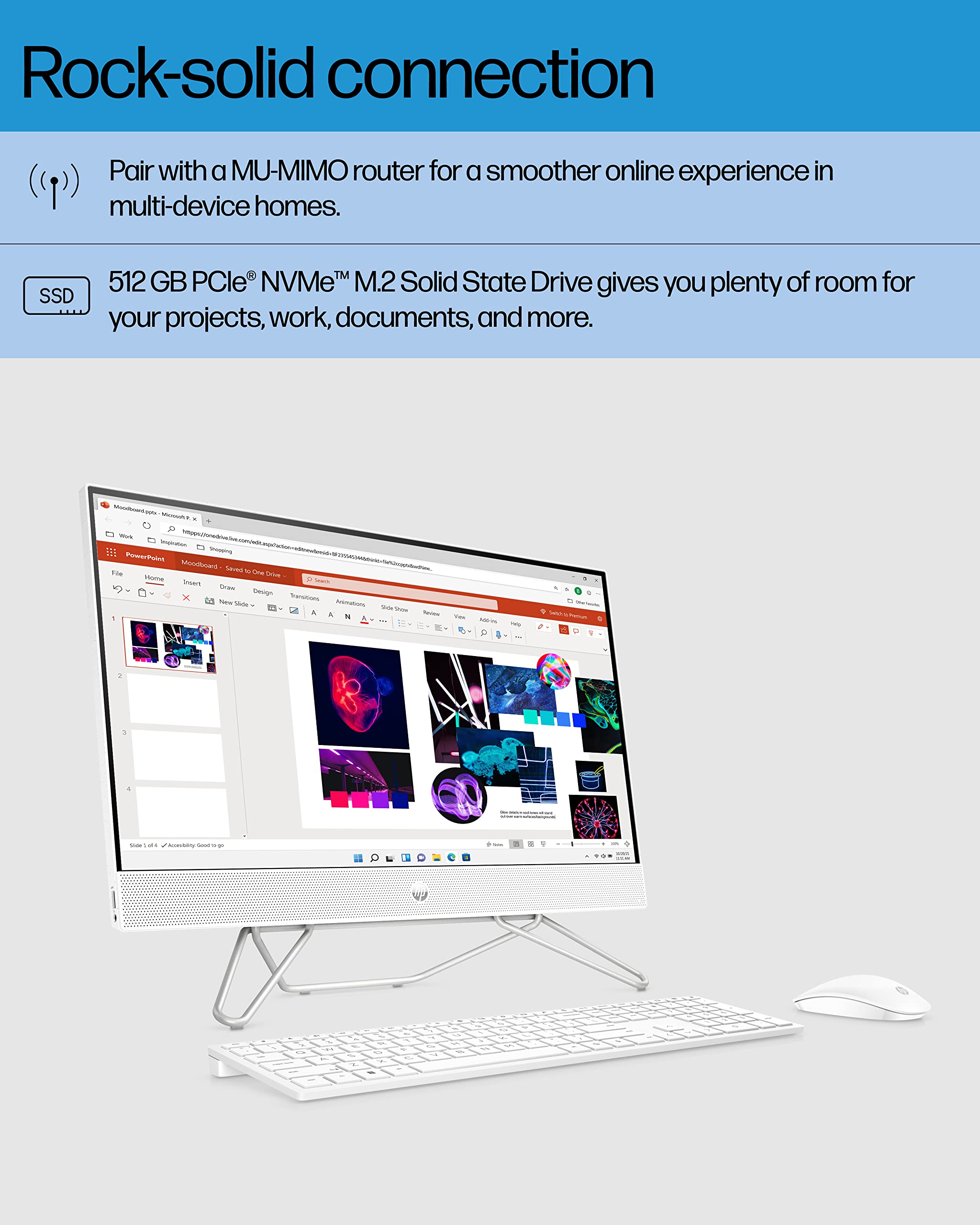 HP 24-CB1180 All-in-One Desktop PC, 23.8" FHD Touchscreen Display, Intel Core i7-1255u Intel Iris Xe Graphics, 16GB RAM, 512GB SSD, Windows 11 Home(Renewed)