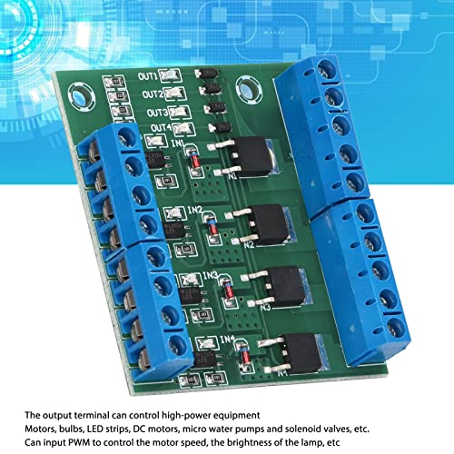 PLC Drive Board, MOS Driver Module Easy Control PWM 3-20V Input DC 3.7V‑27V Output Stable Performance for Pump