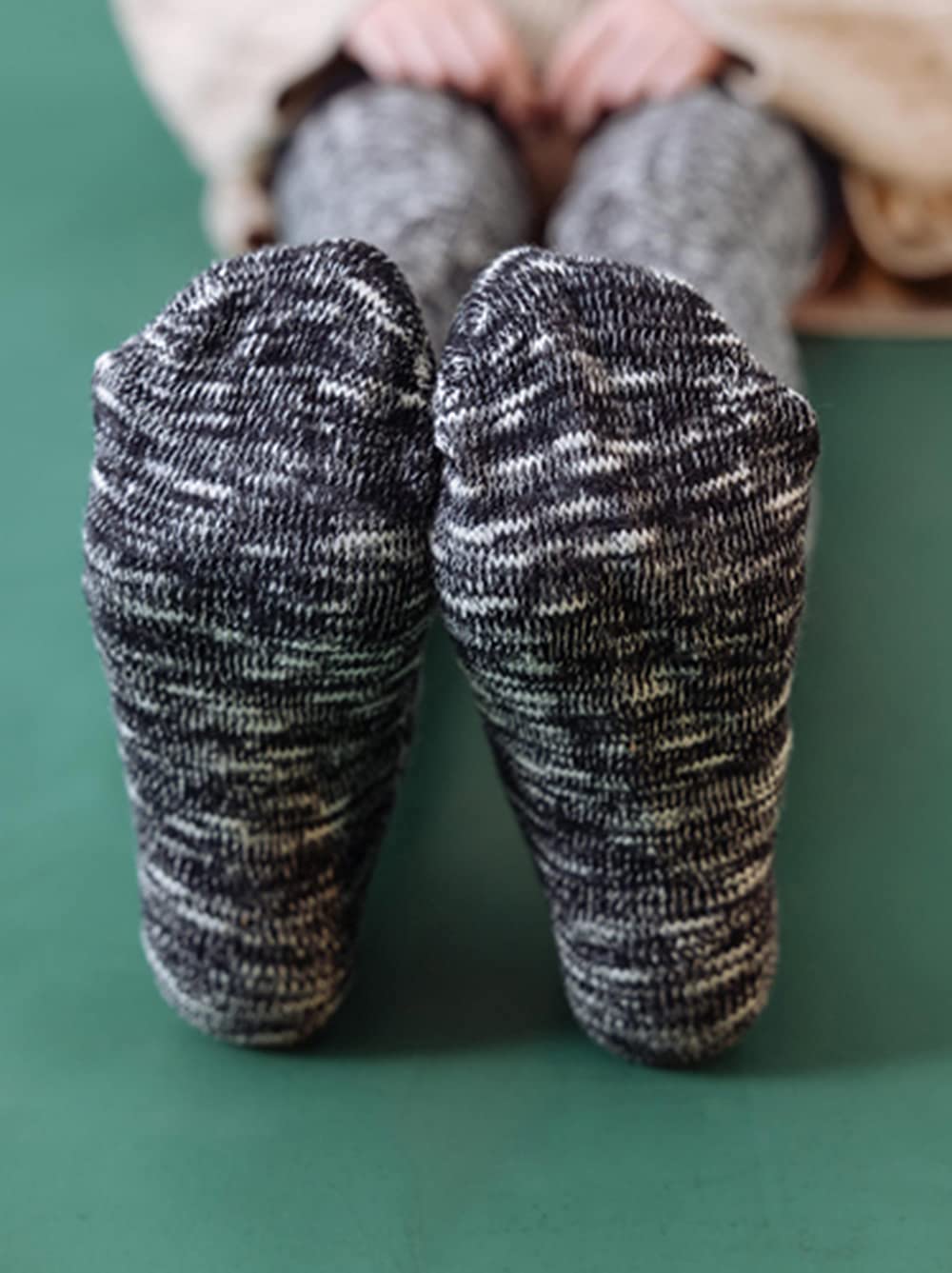 HYTENSUN Women Thigh High Cotton Knitted Winter Boot Sock Vintage Cozy Warm Extra Long Leg Warmer Over the Knee High Stocking