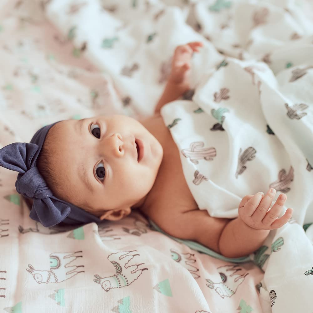 Nuzzly Baby Muslin Swaddle Blankets