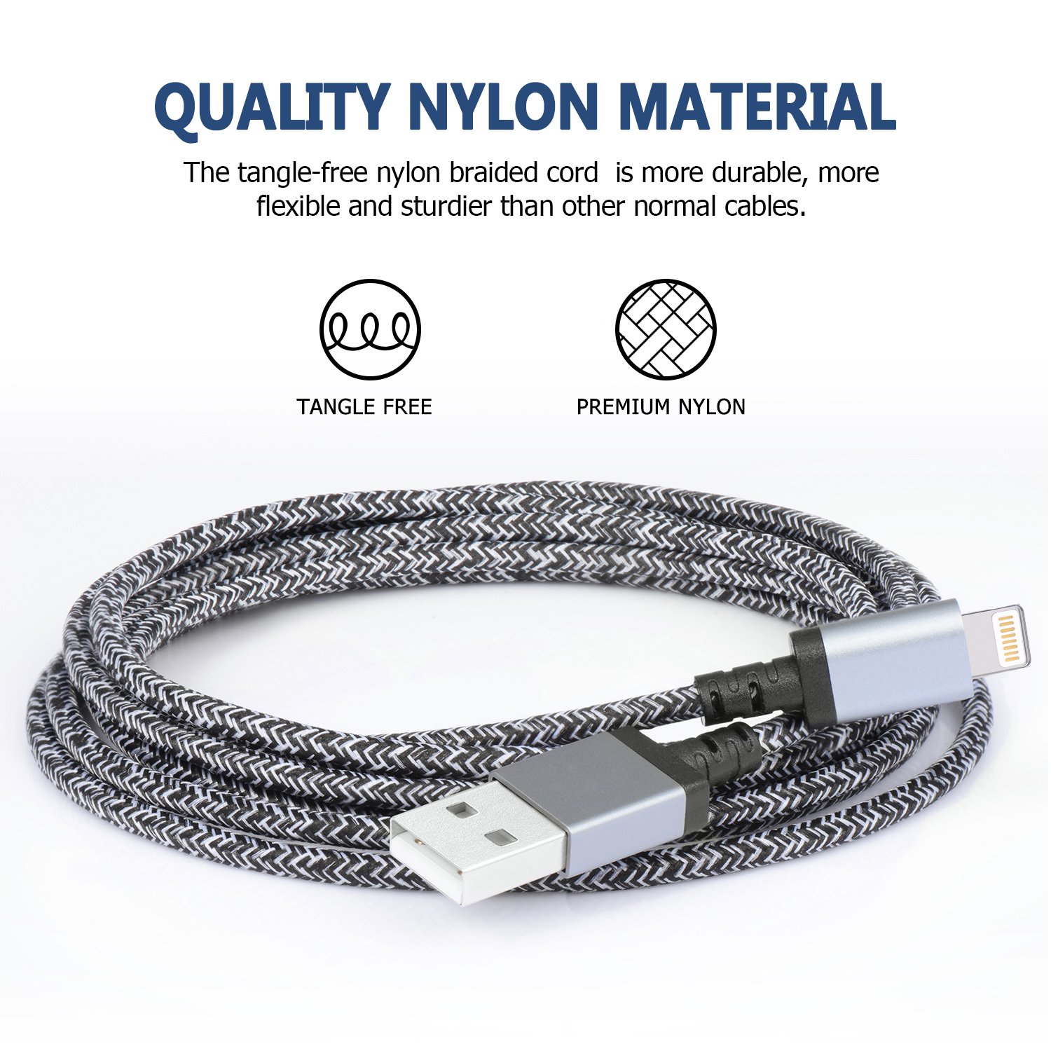 Lightning Cable, 3 Pack 6FT [Apple MFi Certified] Nylon Braided iPhone Charging Cable Compatible with iPhone 13/13Pro Max/13 Mini/12/12mini/12Pro/11/11Pro/X/Xs Max/XR/8