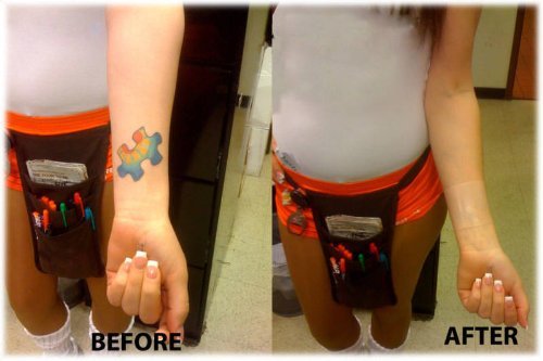 Hide Ink Temporary Tattoo Cover Up 4" x 6" - LITE COLOR (5-Pack)