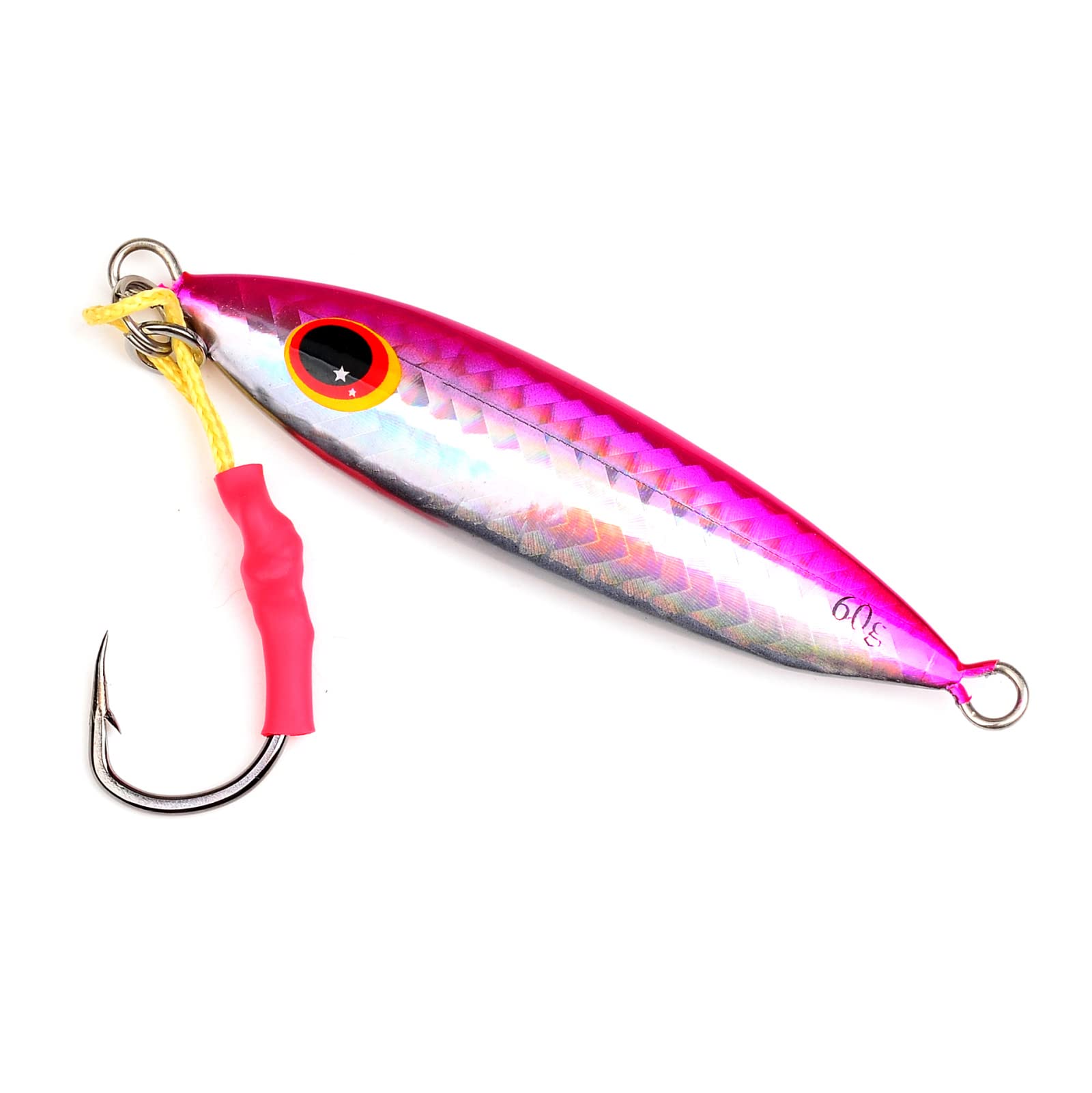 JD Tackle Saltwater Fishing Metal Lead Jig Vertical Lure 3.5IN 60G / 2.1OZ - 4 Pieces