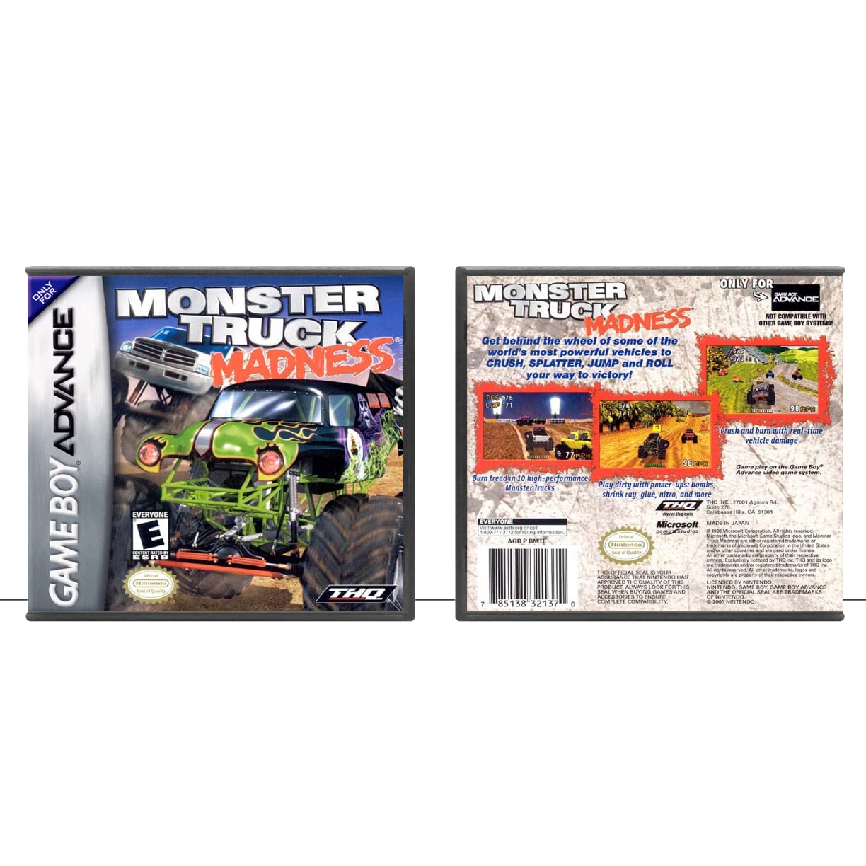 Monster Truck Madness | (GBA) Game Boy Advance - Game Case Only - No Game