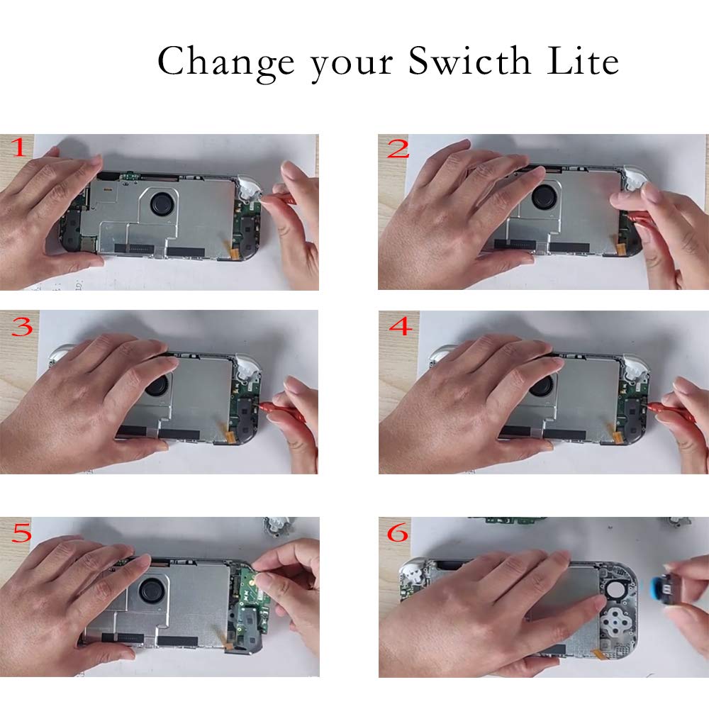 HYNNIO Replacement Joystick for Nintendo Switch lite, 4PCS Repair Joystick Replacement for Switch lite and Nintendo Joycon Controller