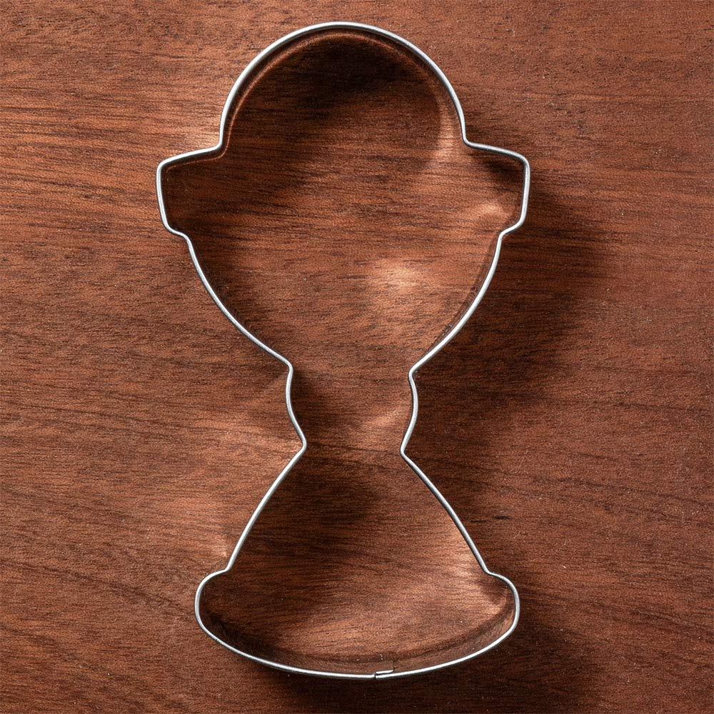 LILIAO Chalice Cookie Cutter Holy Cup Christian Baptism Fondant Biscuit Cutter - 2.3 x 4.1 inches - Stainless Steel