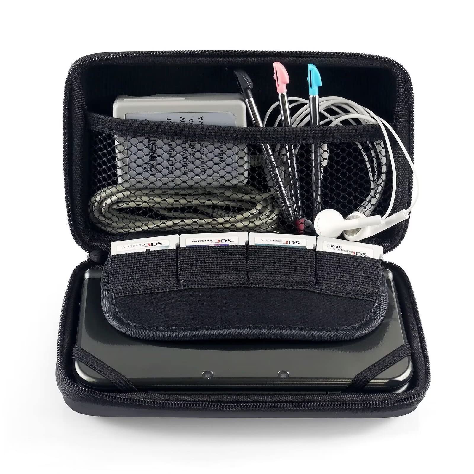 NGHTMRE Black Skin Carry Hard Case Bag Pouch 18.5 x 11 x 4.5 cm for Nintendo 3DS XL /3DS LL /3DS XL